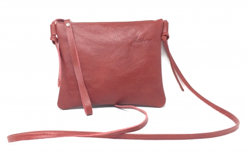 Rote Tasche aus Leder Damen Umhängetasche
